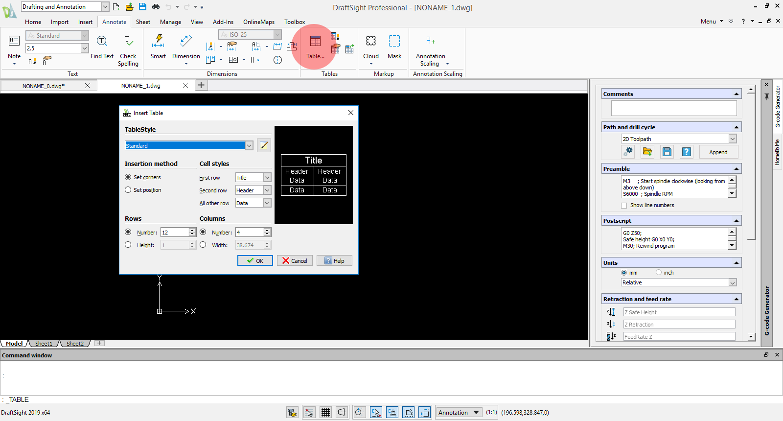 Using Formulas in Table Cells - DraftSight Blog - DraftSight Blog