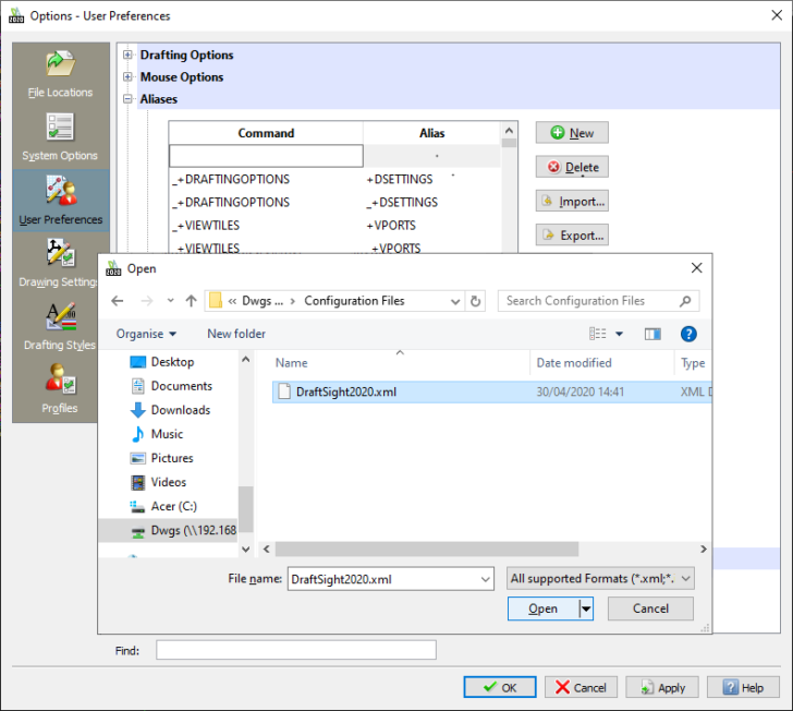 DraftSight 2020 Custom Alias Commands - DraftSight Blog - DraftSight Blog