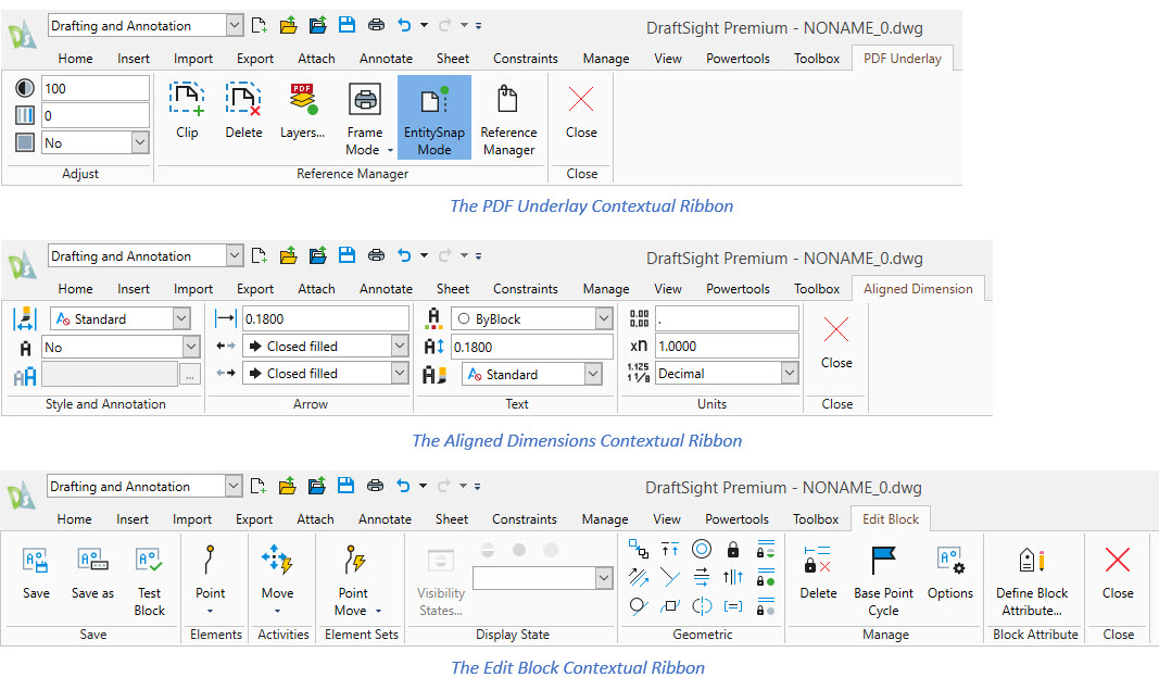 DraftSight 2023 New Features: Contextual Ribbon Tabs - DraftSight Blog - DraftSight Blog