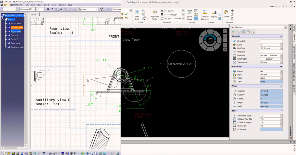 Exploring DraftSight's Enhanced Functionality with CATIA Drawing Import - DraftSight Blog ...